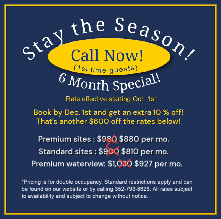 Sunshine Village RV Site Rates - 2025/2026